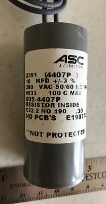 ASC 10 MFD capacitor 280 vac | eBay