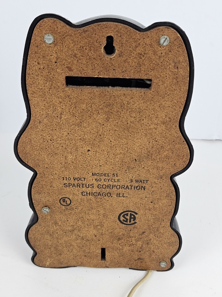 1950's Spartus Kit Cat Animated Klocker Spaniel Dog Clock Moving Eyes ...