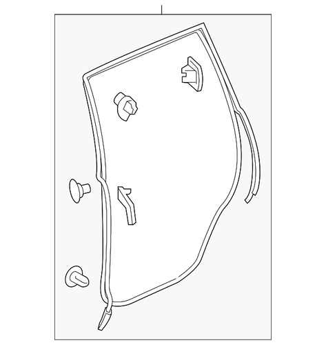Genuine Honda Weatherstrip L Rear Door 72850-TG7-A02 | eBay