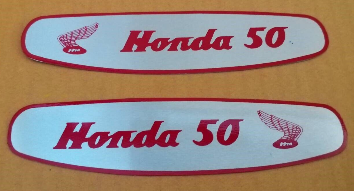 HONDA C50 C100 CA100 Super Cub Emblem Gas Tank Aluminum Decal NEW | eBay