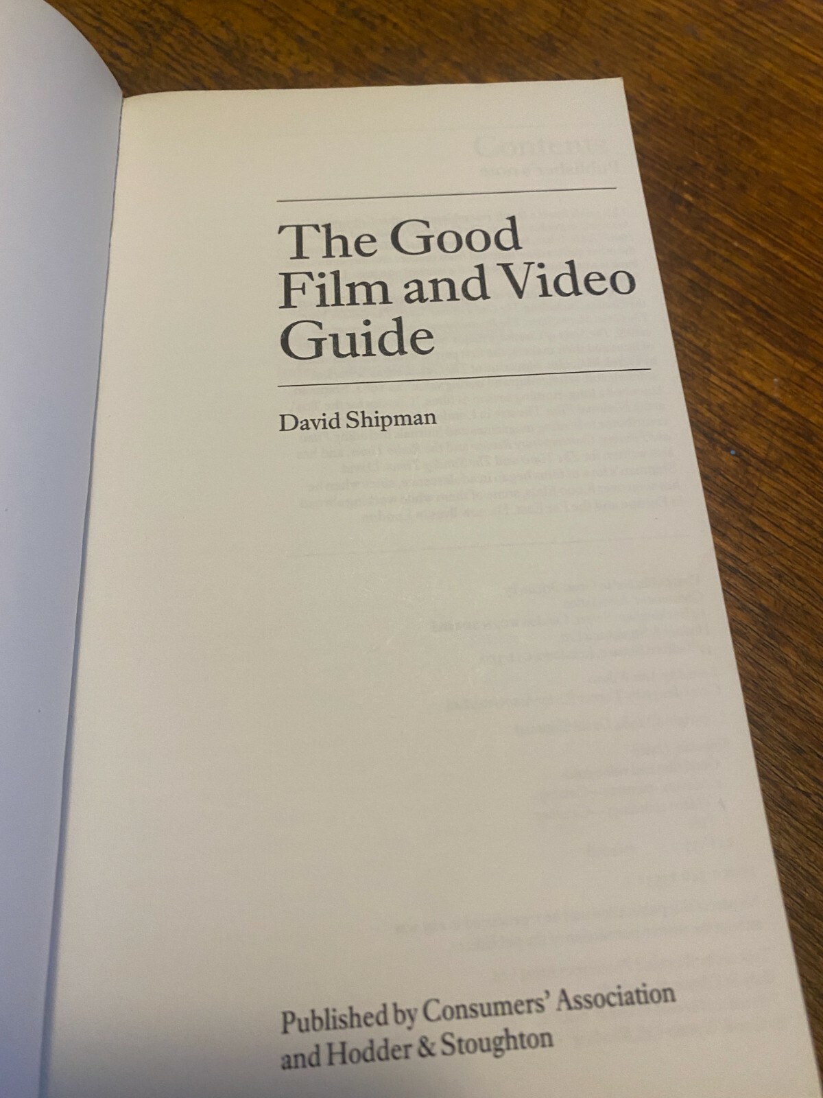 Good Film and Video Guide paperback book David Shipman 1984 English ...