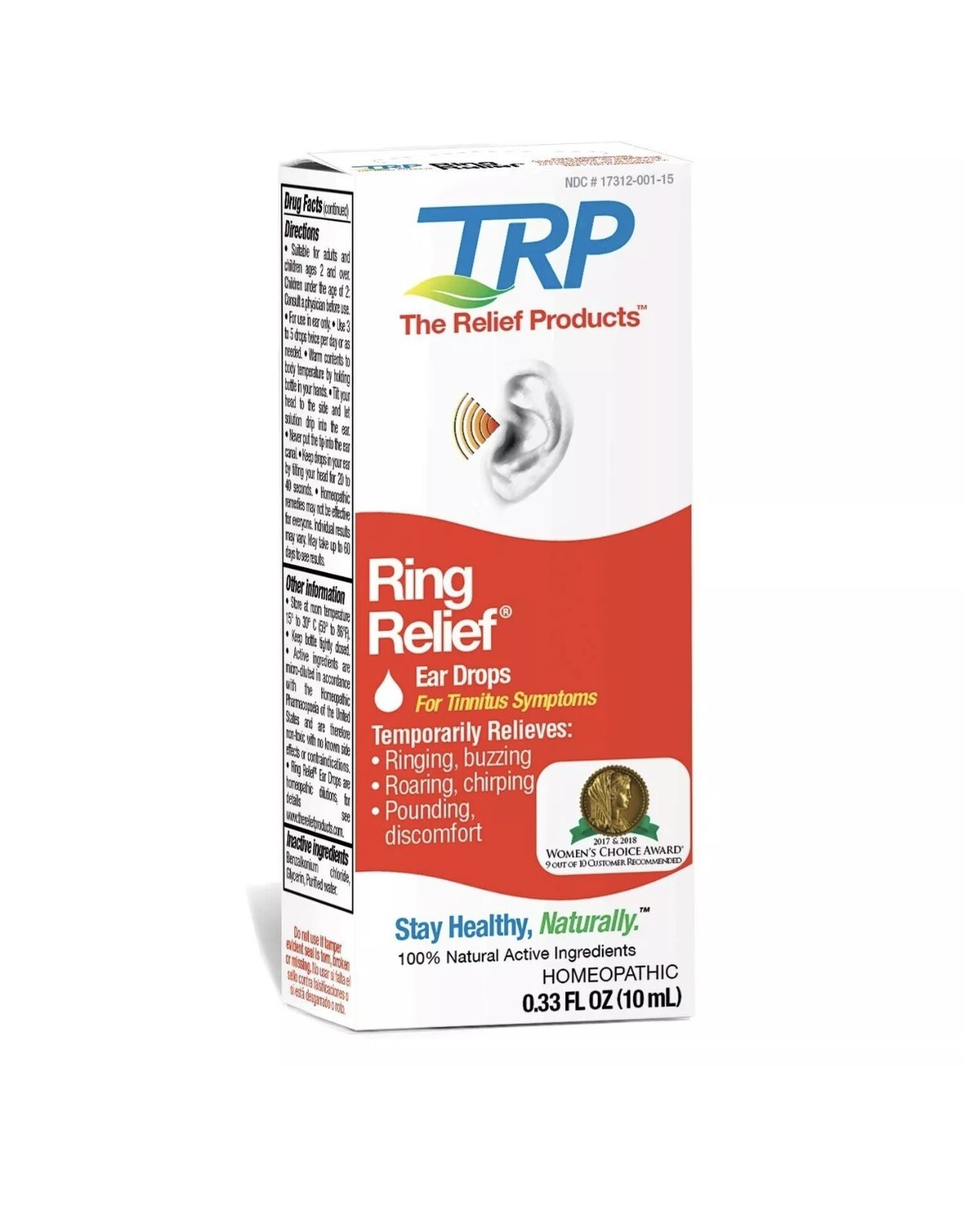 TRP Ring Relief Homeopathic Medicine Ear Drops For Tinnitus Symptoms ...