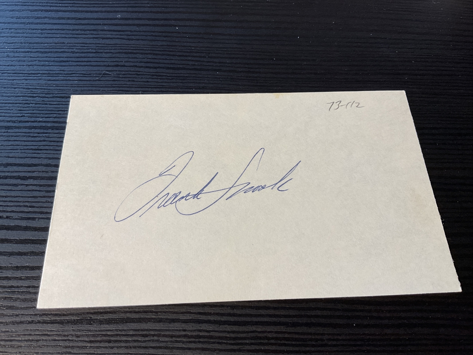 1973 PADRES: Frank Snook, SIGNED 3x5 Index Card | eBay