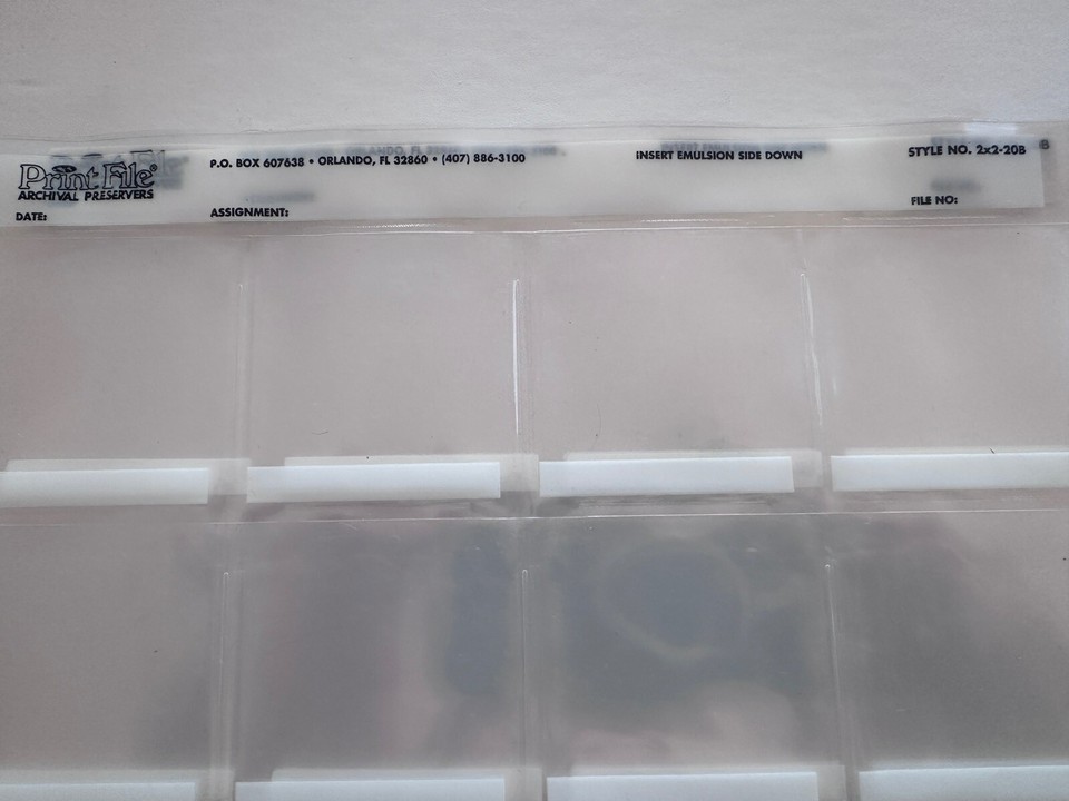 Print File 2x2 20B Archival 35mm Sheets for 20 Slides, Lot Of 10 pages ...