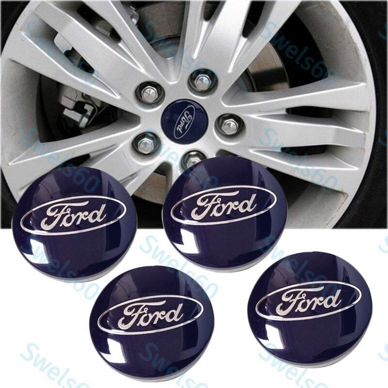 4X Wheel Center Hub Caps Emblem Rim Hubcap Cover 54mm for Ford 6M21 ...