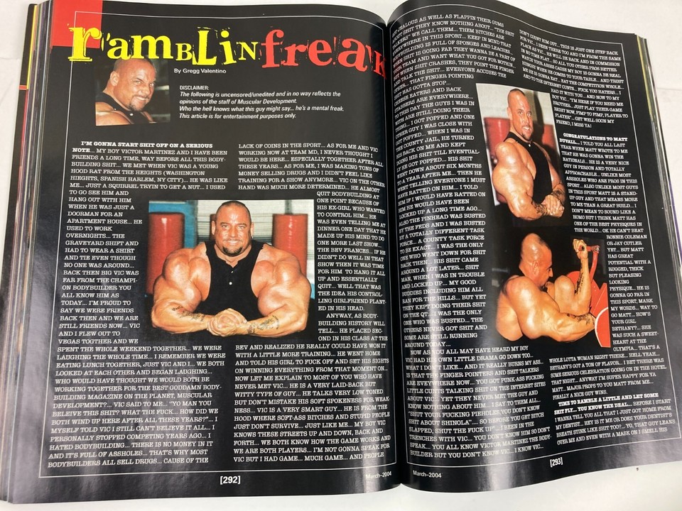 Muscular Development Vtg Magazine Volume 41 #3 March 2004 Dexter ...