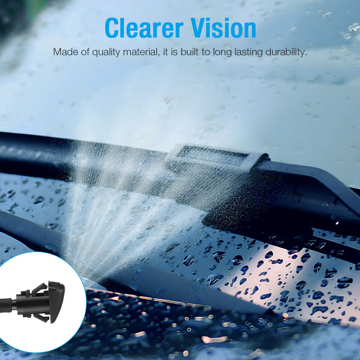 Universal Car Windshield Wiper Washer Squirter Nozzle Spray Jet Kit ...