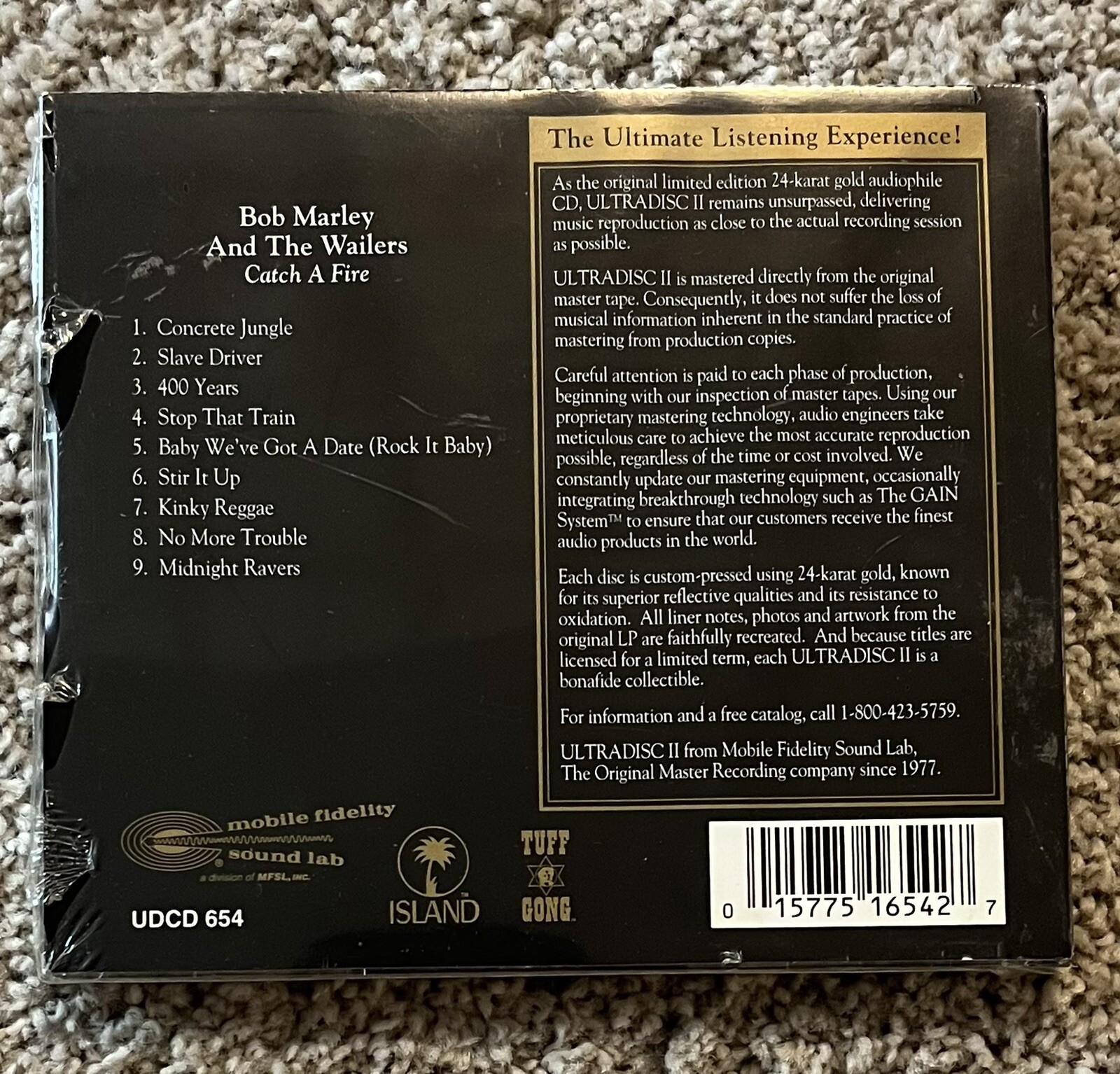 Bob Marley and The Wailers Catch A Fire MFSL Gold Ultradisc II CD Still ...