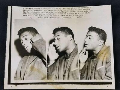 Vtg 1958 Boxing Press Photo Floyd Patterson Talking Reporters Roy ...
