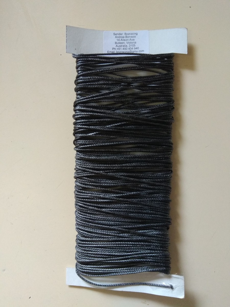 Double Braid Synthetic Rope 10m 1.5mm X 10M Black Dyneema SK75 Rope ...