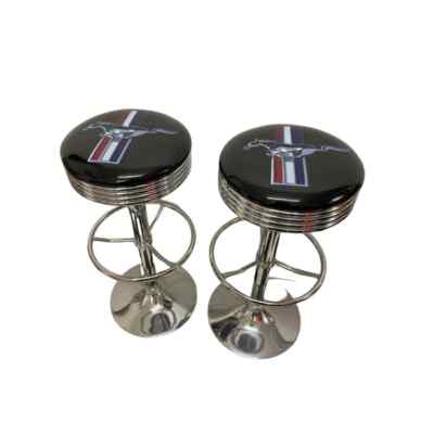 2 X FORD MUSTANG BAR STOOL ERGONOMIC ADJUSTABLE COMFORTABLE GREAT FOR ...