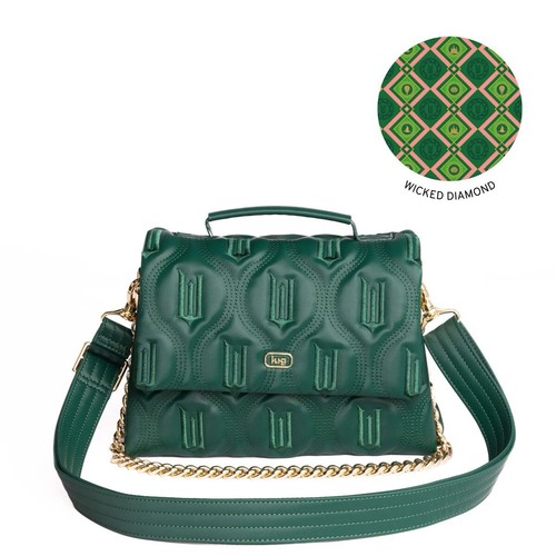 Wicked x Lug Plié Satin Luxe VL Crossbody Bag Green NEW PRESALE | eBay