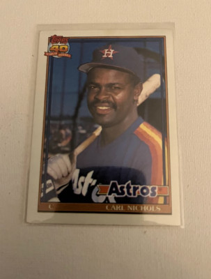 1991 Topps - Copyright Information Touches Monthly Scorecard #119 Carl ...