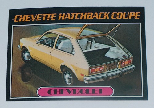 1976 Topps Autos of 1977 Chevrolet Chevette Hatchback Coupe Card #18 EX ...