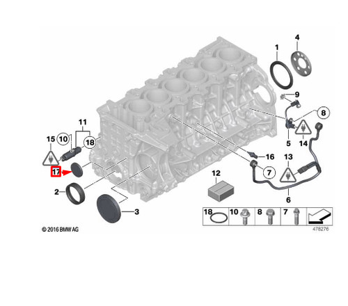 NEW BMW 1 COUPE E82 ENGINE OIL PUMP COVER SEAL 11117615131 ORIGINAL | eBay
