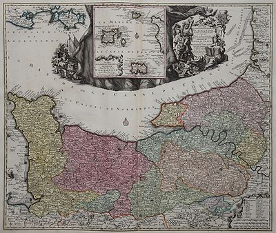 Normandy - Duchy and General Government of Normandy - Seutter 1740 ...