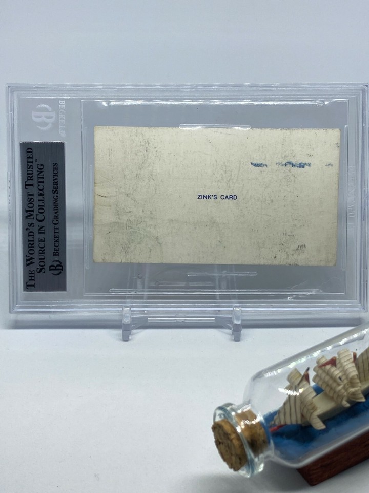 Broadcaster Dave Zinkoff signed Business Card Beckett BAS Auto Sixers ...