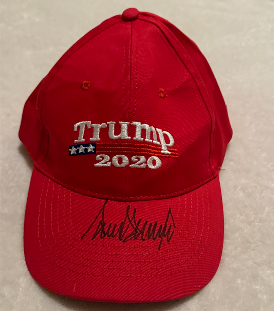 DONALD TRUMP AUTOGRAPHED AUTO SIGNED TRUMP 2020 BASEBALL HAT w/ COA ...