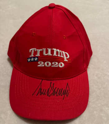 DONALD TRUMP AUTOGRAPHED AUTO SIGNED TRUMP 2020 BASEBALL HAT w/ COA ...