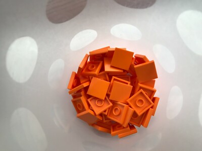 LEGO- NEW-#3068b-ORANGE-2 X 2 FINISHING TILE W/ GROOVE-25 PIECES | eBay