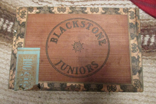 vintage wood cigar box Blackstone Juniors factory #3 Waitt & Bond ...