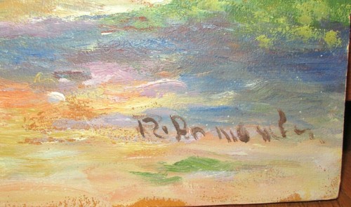 RUBY C. DOBESH CALIFORNIA LANDSCAPE OIL BOARD PAINTING UNFRAMED | eBay