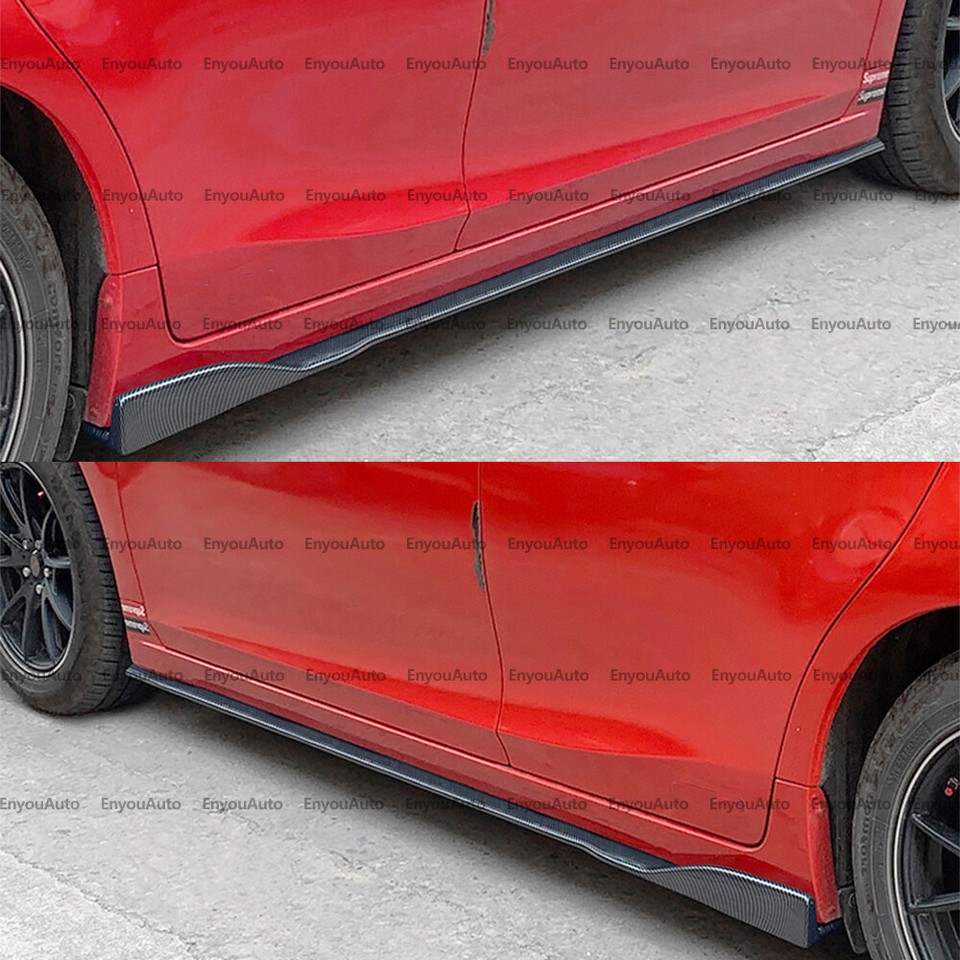 For Nissan Sentra 86" Side Skirt Extension Rocker Panel Splitter Glossy ...