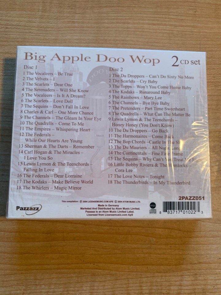 Big Apple Doo Wop (2-CD Set) 36 Tracks………..……....BRAND NEW & SEALED ...