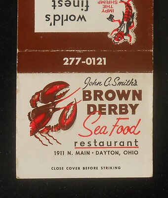 1960s DRESSED SHRIMP Impy John C. Smith's Brown Derby Sea Food Lobster ...