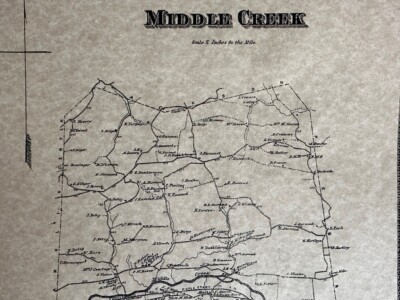 Kreamer Middle Creek, Pa 1868 Map with homeowners names shown | eBay