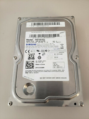 Samsung HD161GJ/B F1 160GB SATA 7200RPM 3.5" HD161GJ HDD S1VCJ90S630247 ...