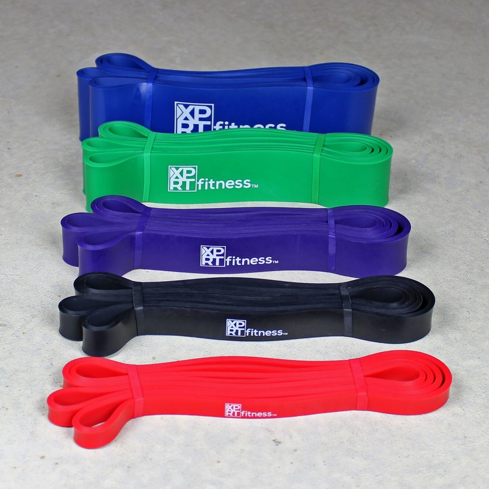 XPRT Resistance Bands Set Pull Up Gym Workout Exercise Fitness Strength ...