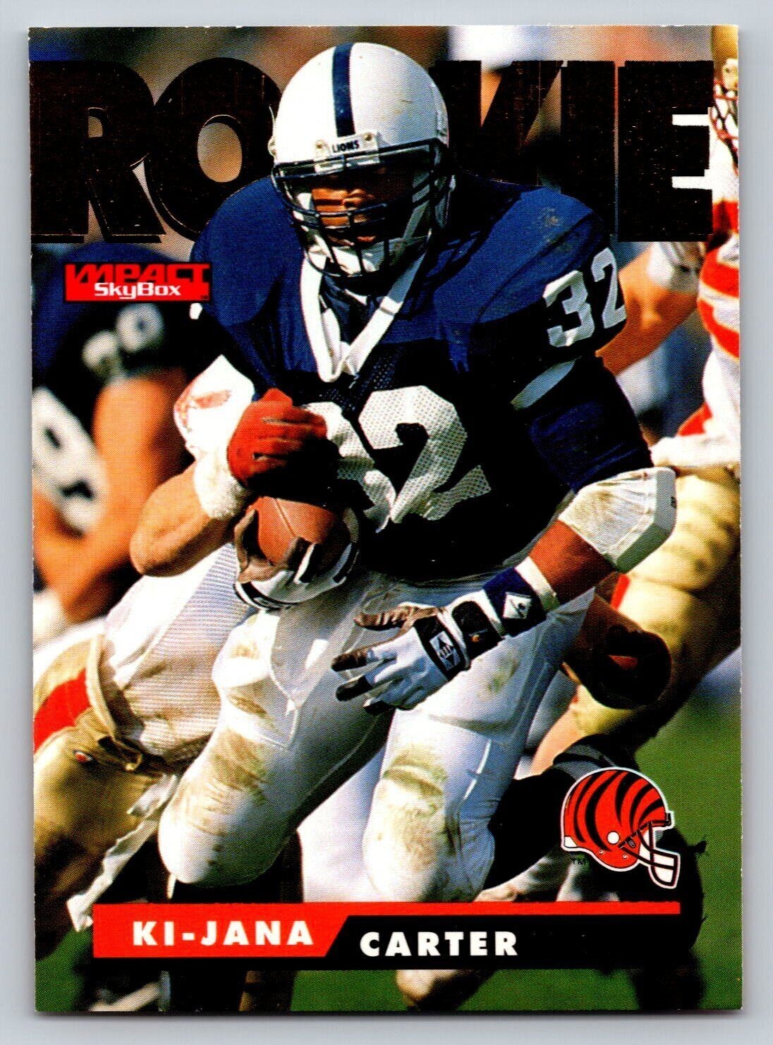 1995 SkyBox Impact #169 Ki-Jana Carter Rookie Card Cincinnati Bengals ...