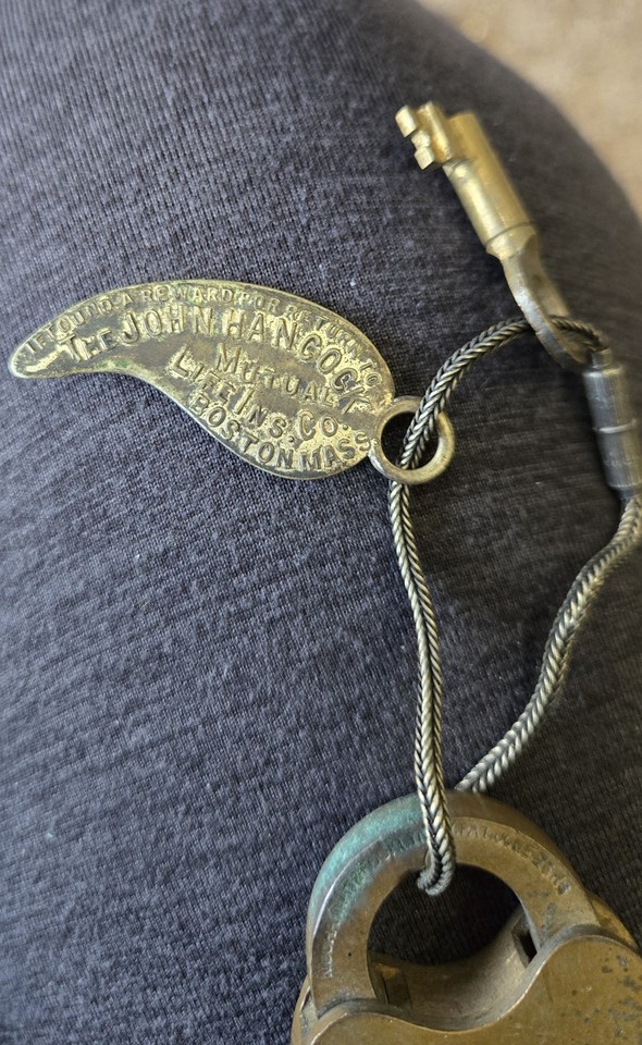 Antique John Hancock Mutual Life Insurance Co. Padlock And Key | eBay
