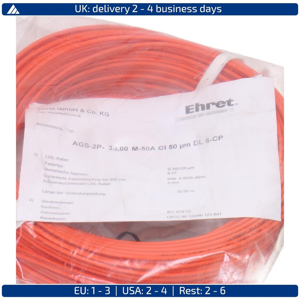 AGS-2P-30M-50A GI 50 μm DL6-CP MITSUBISHI, Fibreoptic-cable MelsecNet ...