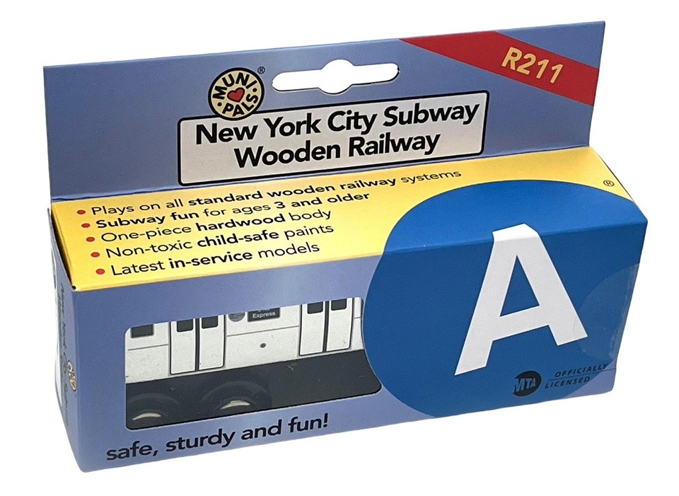 Munipals MP01-110A Wooden Subway Train New York 5 x 1 x 2 inches ...