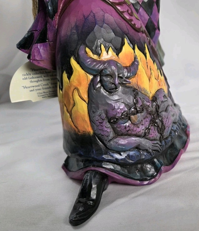 Jim Shore Something Wicked Halloween Evil Witch Figurine 4034434 Flames ...