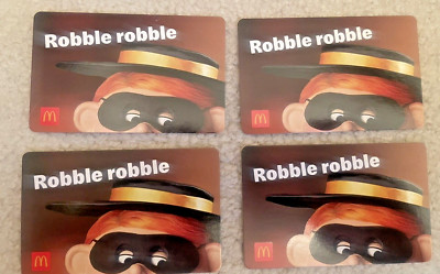 Lot of 4 McDonald's Robble robble Hamburgler Gift Cards No $ Value ...