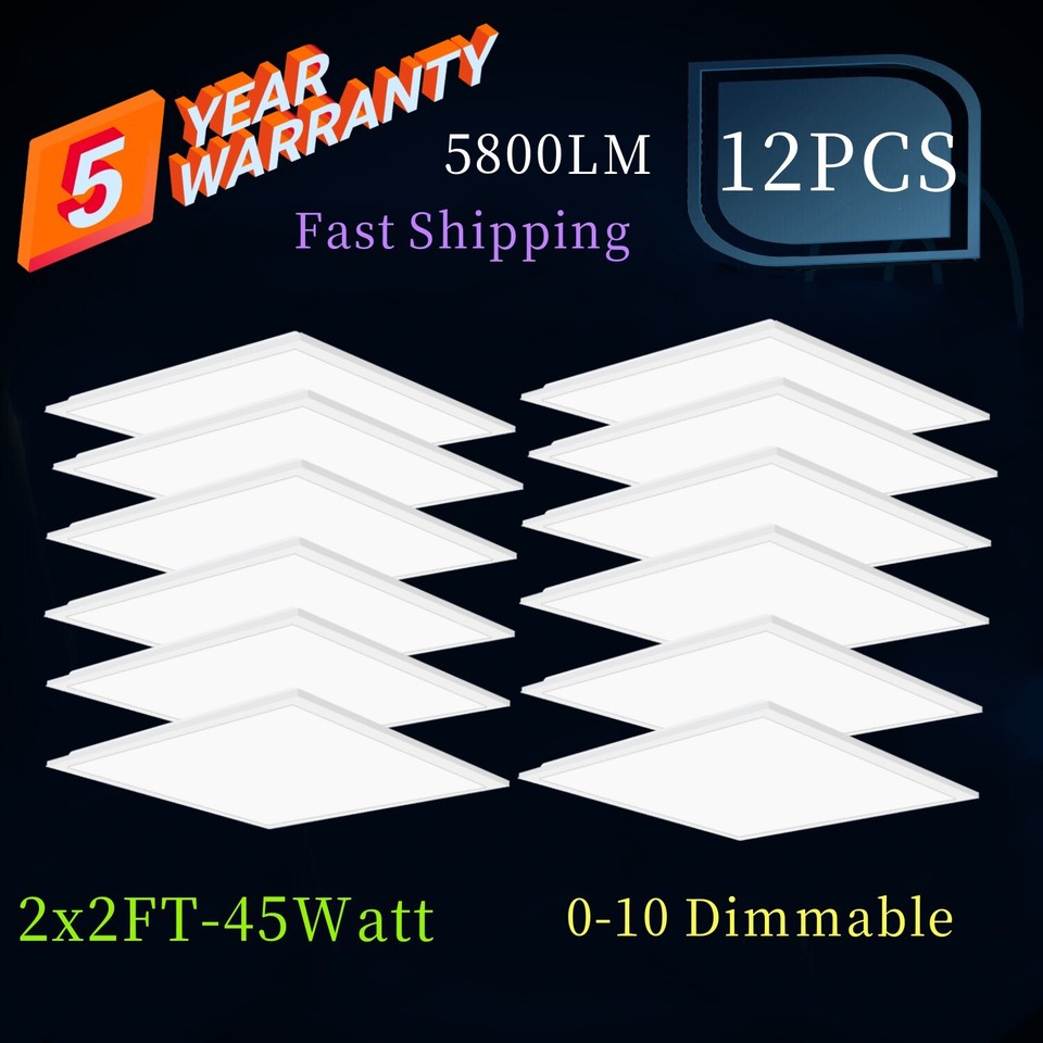 2x2 FT LED Flat Panel Light Dimmable 24x24 inch LED Drop Ceiling Lights ...