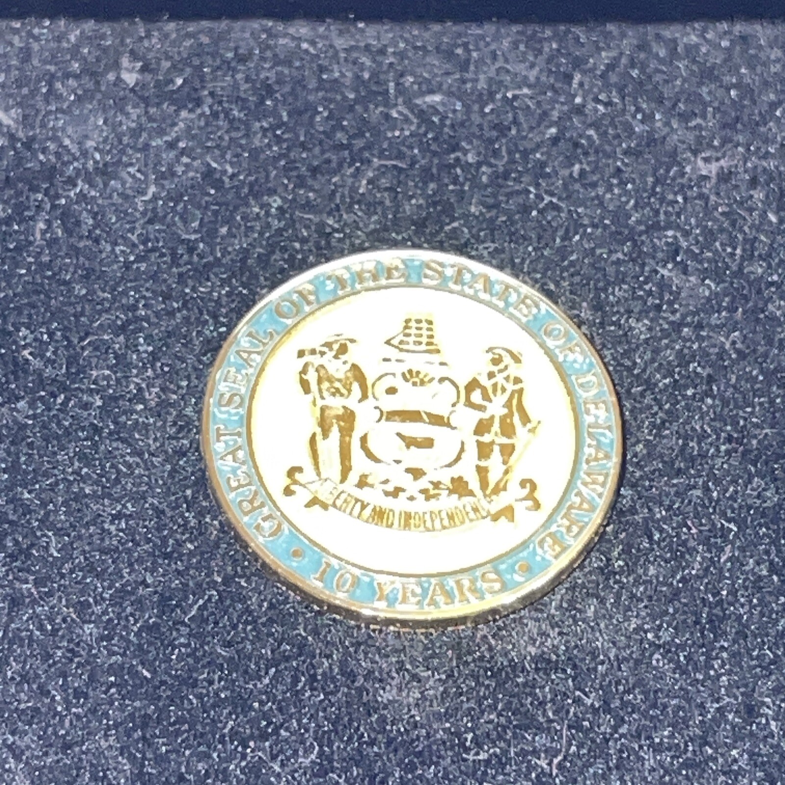 Great Deal Of The State Of Delaware 10 Year Employee Enamel Lapel Pin ...