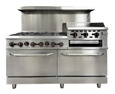 NSF 60'' Commercial Gas Range W/ Oven Griddle Cheese Melter New Grate ...