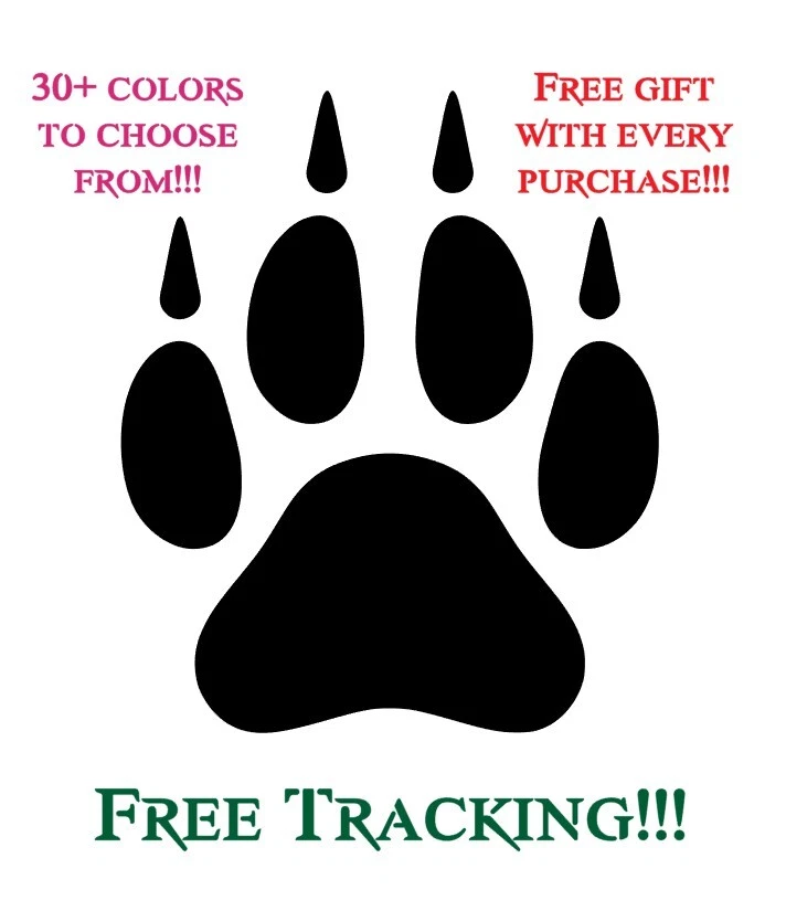 Real Wolf Paw Print