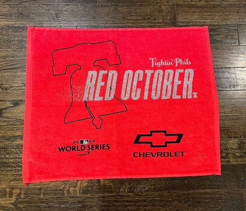 Philadelphia Phillies 2022 World Series Red October Rally Towel Game 3b ...