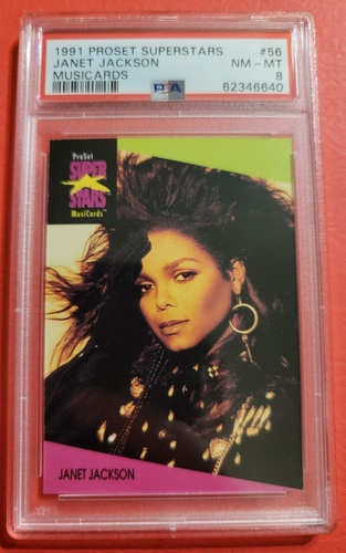 JANET JACKSON 1991 PROSET SUPERSTARS MUSICARDS CARD #56 GRADED PSA 9 ...