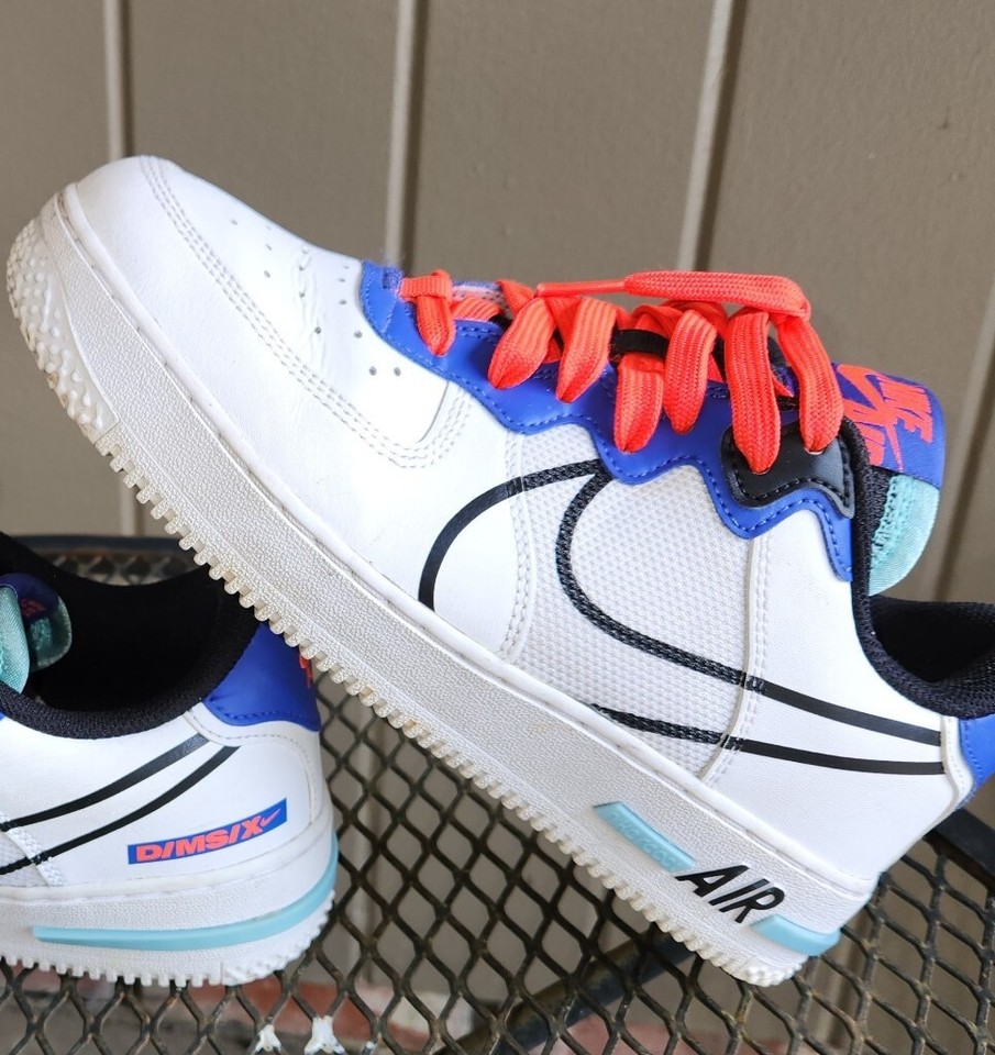 Nike Air Force 1 React DIMSIX Astronomy Blue Sneakers Shoe CD6960-101 ...