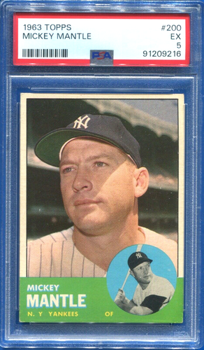1963 Topps #200 Mickey Mantle NY Yankees HOF Great PSA 5 🔥 Centered | eBay