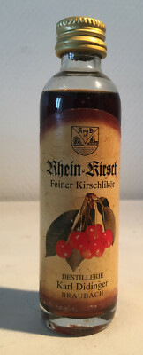 Mignonnette ancienne old mini bottle Liqueur de cerise Rhein Kirsch 4cl ...