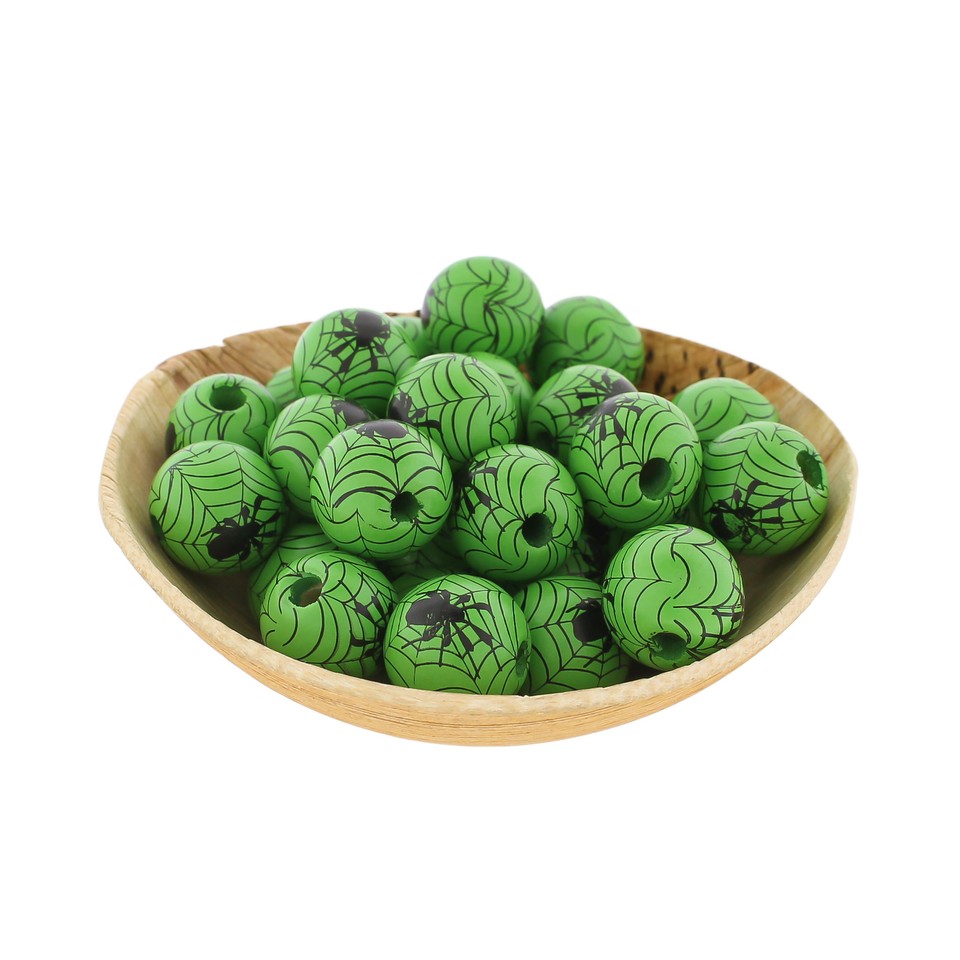 Spacer Wooden Beads 16mm - Green Spider Web - 10 Beads - BD1108 | eBay