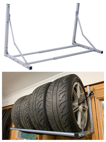 Tire Rack Garage Storage Heavy Duty Adjustable Wall Mounted 300 LBS ...