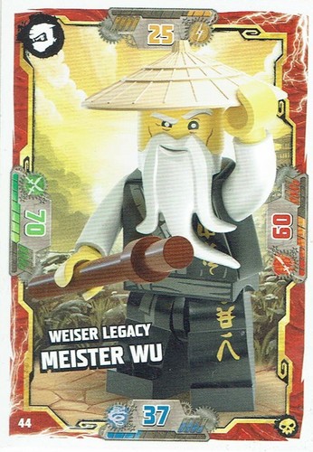 Lego Ninjago Serie 6 Die Insel TCG Karte Nr. 44 Weiser Legacy Meister ...
